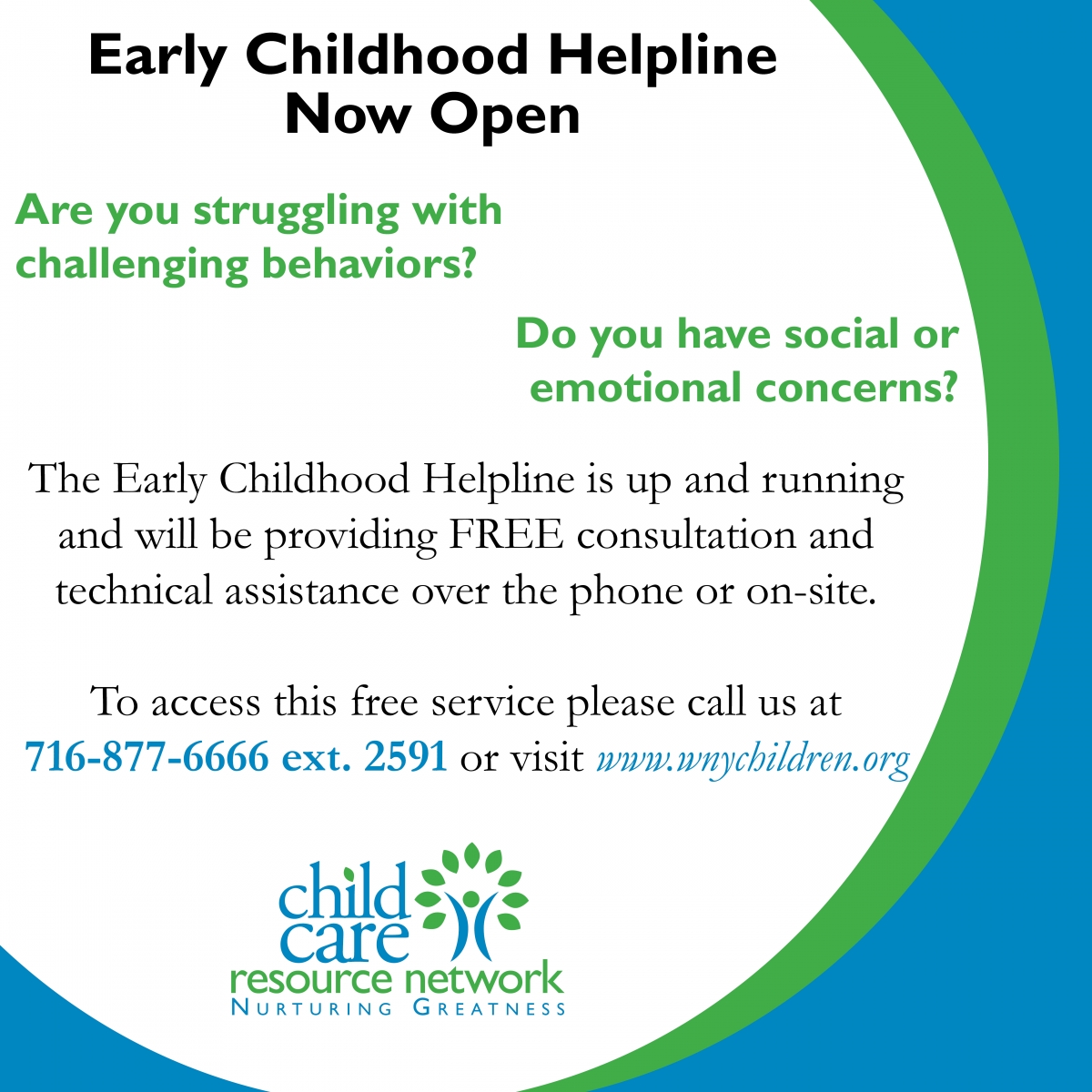 Early Childhood Helpline Child Care Resource Network Early Childhood Helpline Child Care Resource Network